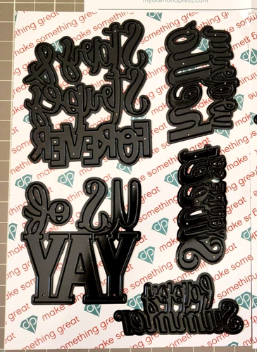 Diamond Press LARGE SENTIMENTS DIE Kit - Summer / 4th of July / U.S. of ...