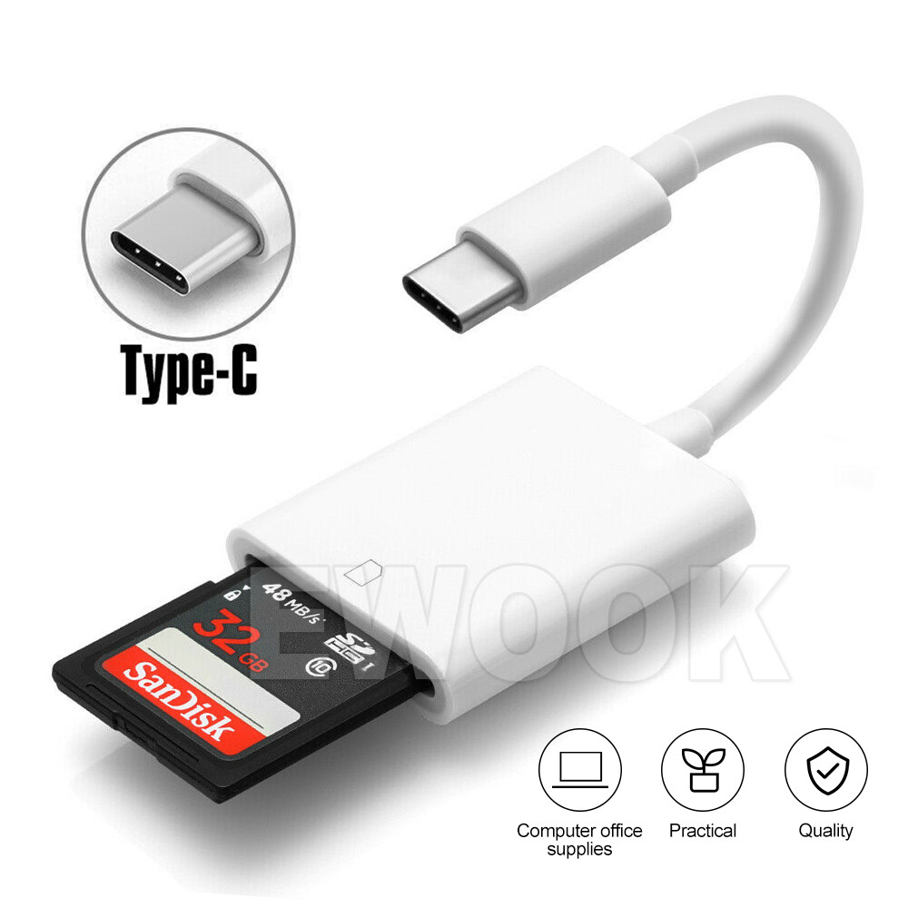USB-C To SD Card SDXC Reader Adapter Type-C For Apple iPad Macbook Pro ...
