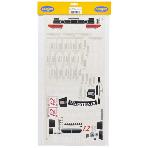 Decal sheet 1:10 Mercedes Benz CLK GTR original parts sticker Carson ...