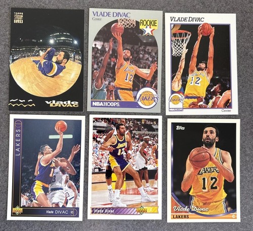 VLADE DIVAC VINTAGE NBA HALL OF FAME SIX (6) CARD BASKETBALL LOT ...