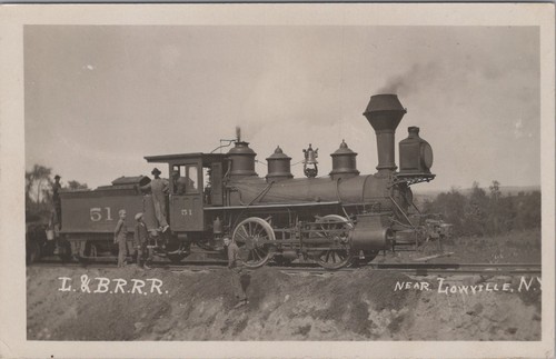 Train Details Near Lowville New York NY 1907 Locomotive Number 51 RPPC Postcard | eBay