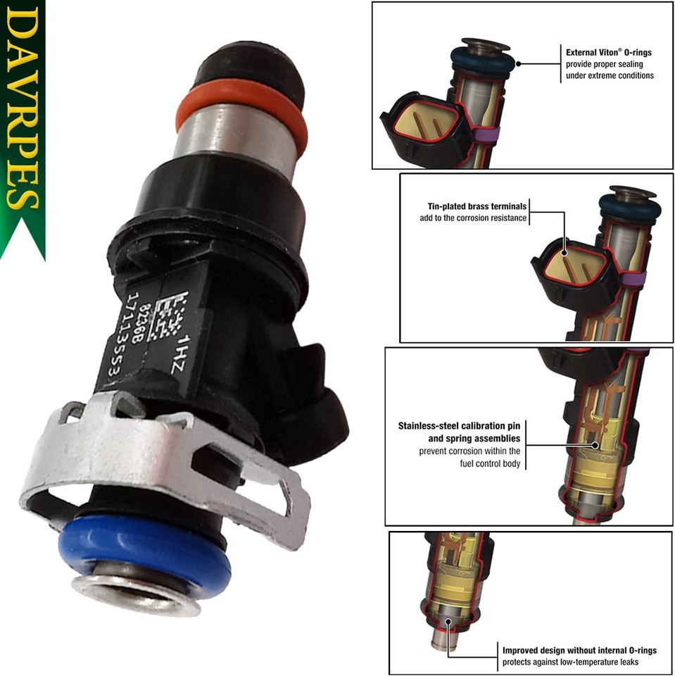 8Pcs 17113698 17113553 Fuel Injectors 4 Holes Engine For Vehicles | eBay