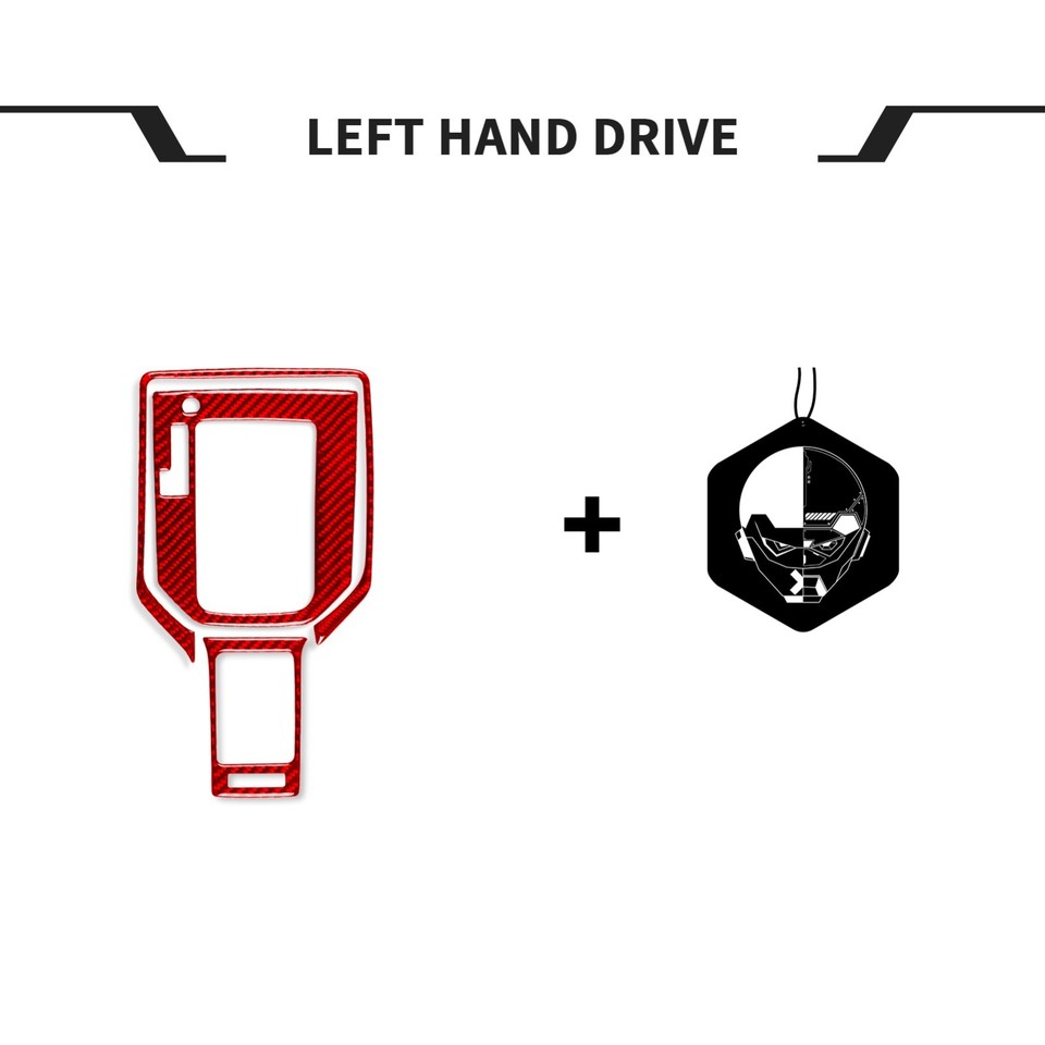 3Pcs Red Carbon Fiber Console Gear Shift Panel Trim For Subaru Forester ...