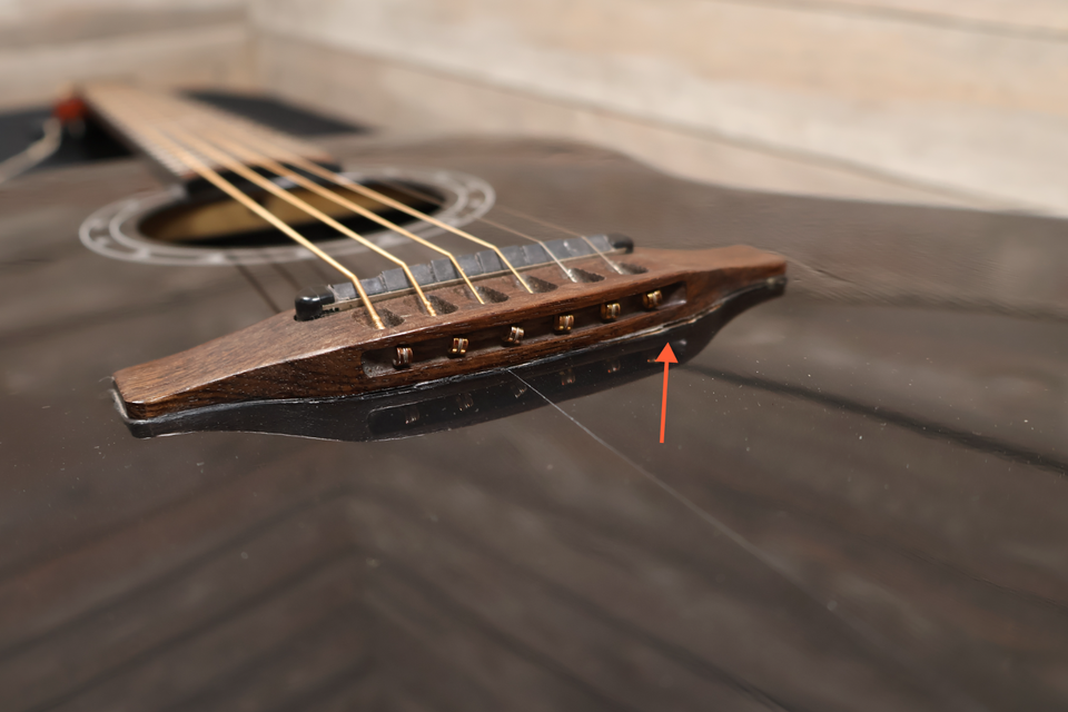 Ovation Pro Series Ultra Acoustic Electric Guita Bridge Lift Body Crack ...