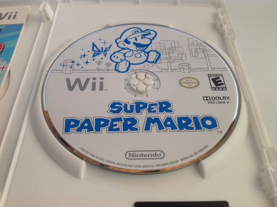 Super Paper Mario (Nintendo Wii, 2007) Complete w/Manual - Tested ...