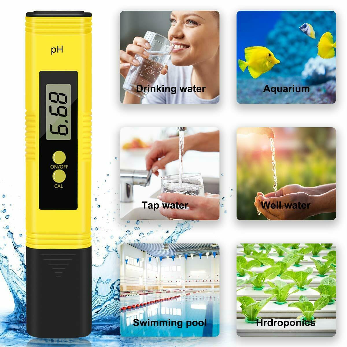 Digital Electric PH Meter LCD Tester Pocket Hydroponics Aquarium Water ...
