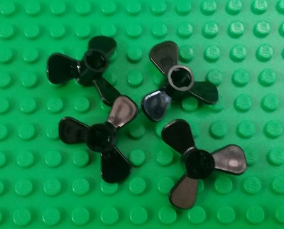 *NEW* Lego Black Propeller Round 3x3 Stud for Boats Ships Dinghy - 4 ...