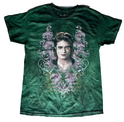 Twilight Hot Topic Medium Shirt Twilight Edward Black/Green Tie-Dye | eBay