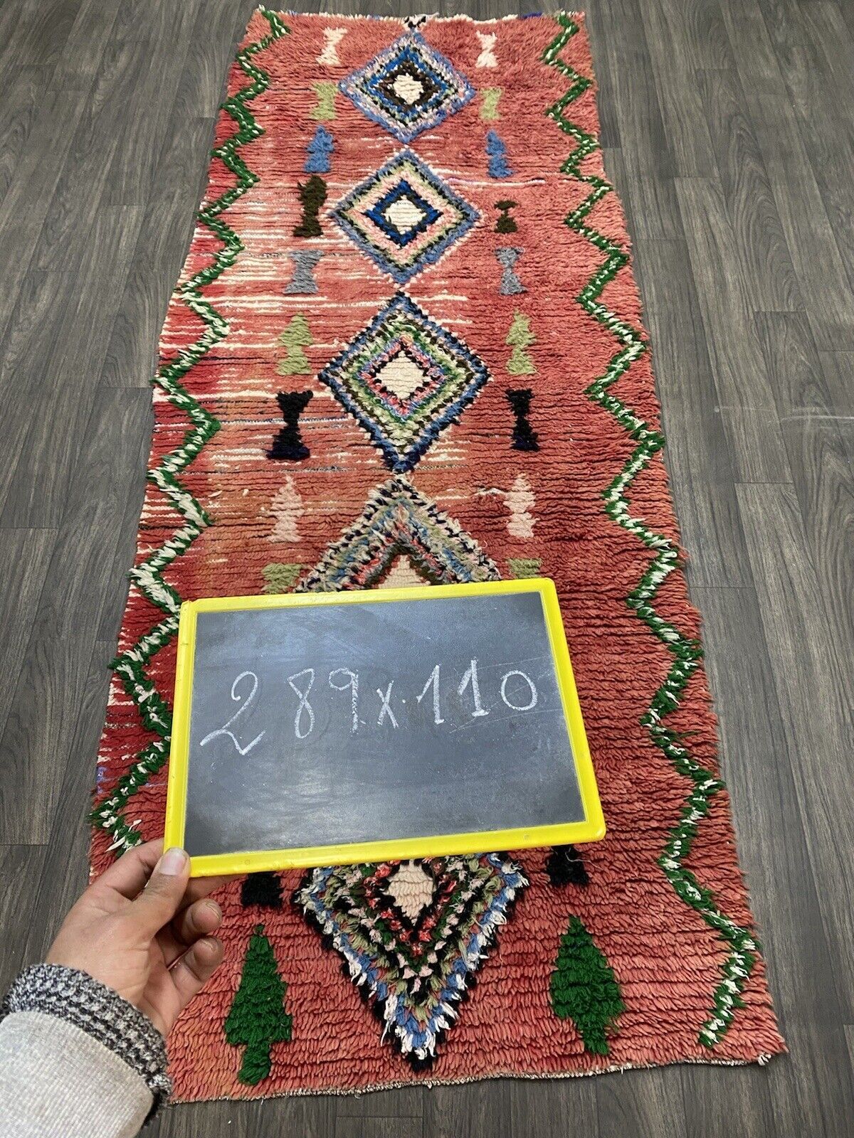 4x9 Geometric Moroccan Handmade Area Rug Traditional Berber Wide ...