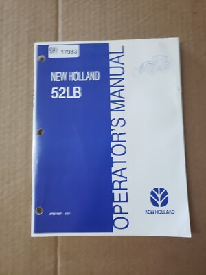 New Holland 52LB Loader OEM Operators Manual | eBay