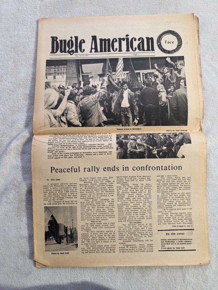 Bugle American Protest Panthers May Day 1971 Milwaukee Newspaper ...