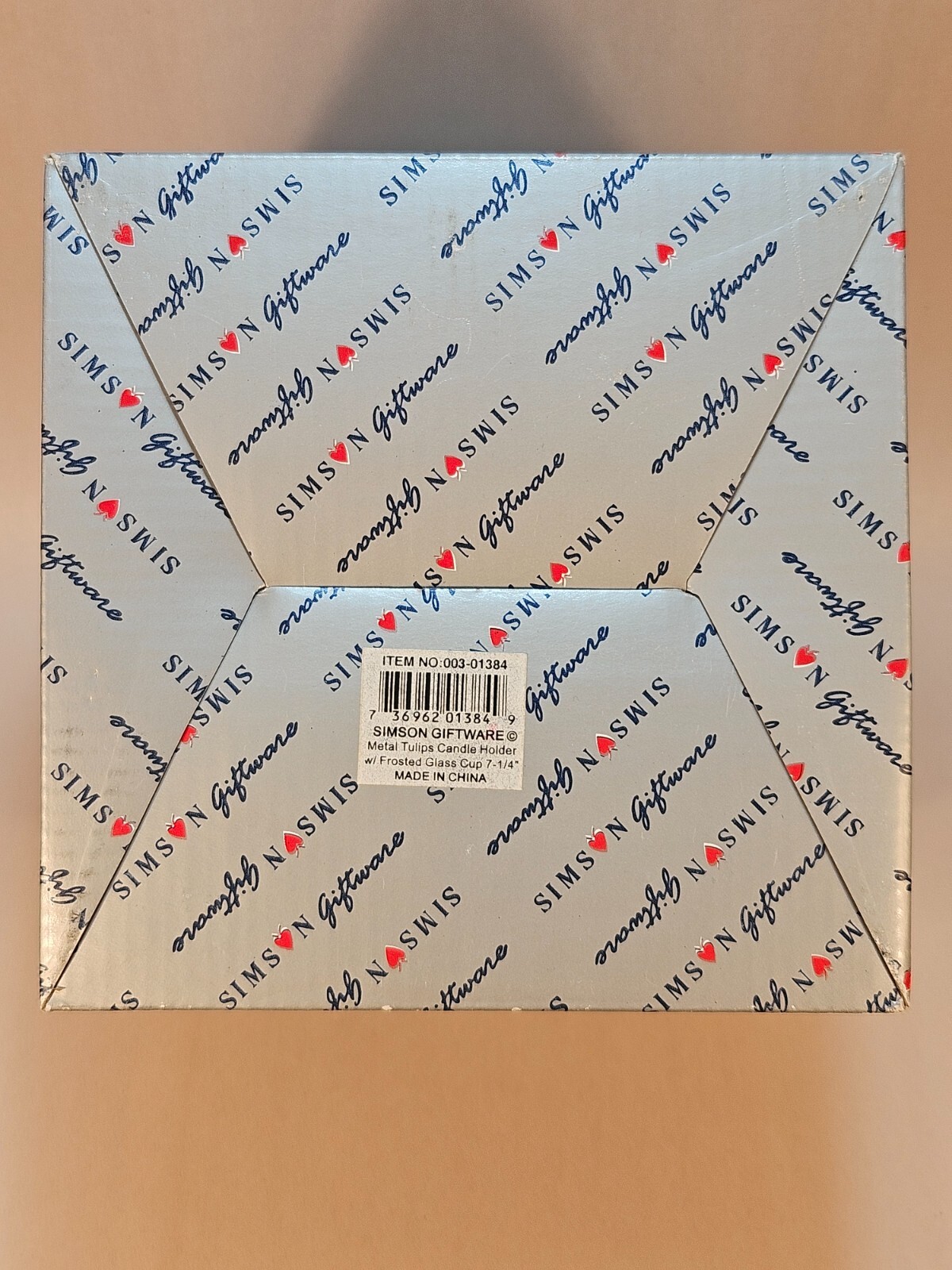 NWB Simson Giftware Metal Tulips Candle Holder with Frosted Glass Cup 7 ...