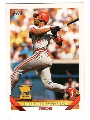 1993 Topps All-Star Rookie Reggie Sanders #83 Cincinnati Reds Baseball ...