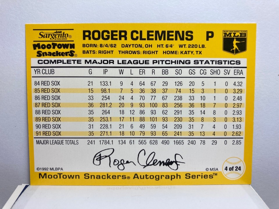 1992 Mootown Snackers Signature Series *U Pick* Baseball(Brett ...