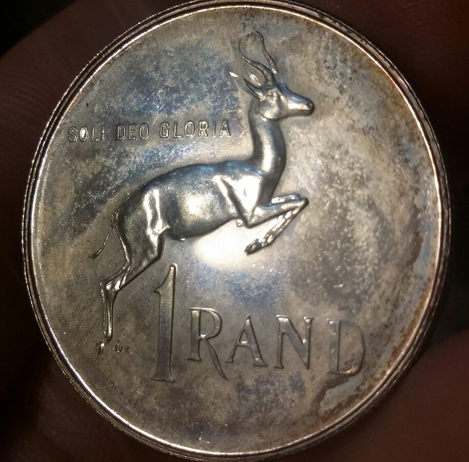 1966~~SOUTH AFRICA~~1 RAND SILVER COIN Nice, springbok | eBay