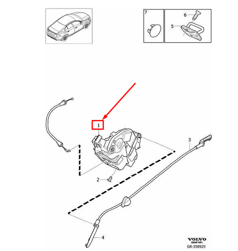 Serrure de porte arri re droite VOLVO XC60 31349871 NOUVEAU ORIGINE | eBay