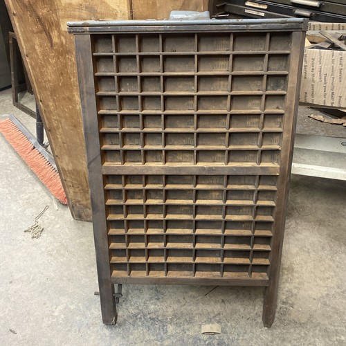 Wooden Printers Drawer Letterpress Type Set Tray Shadow Box Lino type ...