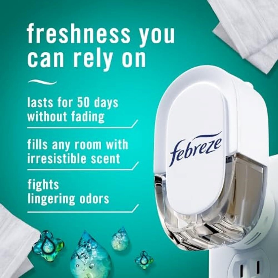 Febreze Wall Plug in Air Fresheners, Unstopables Fresh, Odor Fighter ...