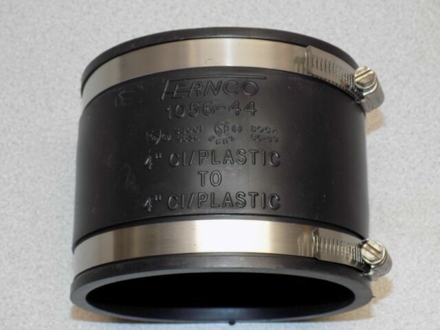 Flexible Fernco Rubber Boot 4" PVC Plastic Pipe Connector Coupling ...