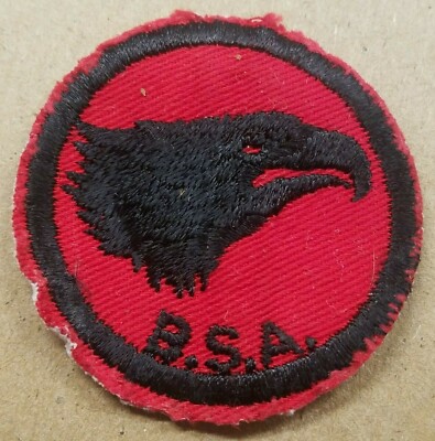 Vintage 1955-1971 Boy Scout BSA Red & Black Eagle Patrol Patch Twill | eBay
