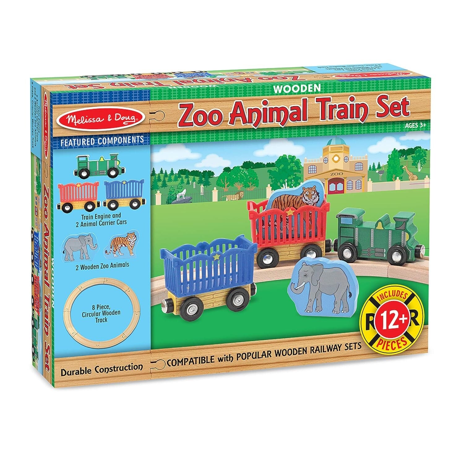 Melissa & Doug Zoo Animal Train Set NEW NIB 0643 Wood Railway | eBay