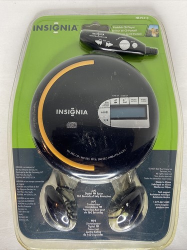 New! Insignia Portable CD/MP3 Player FM Tuner NS-P4113 Factory Sealed ...