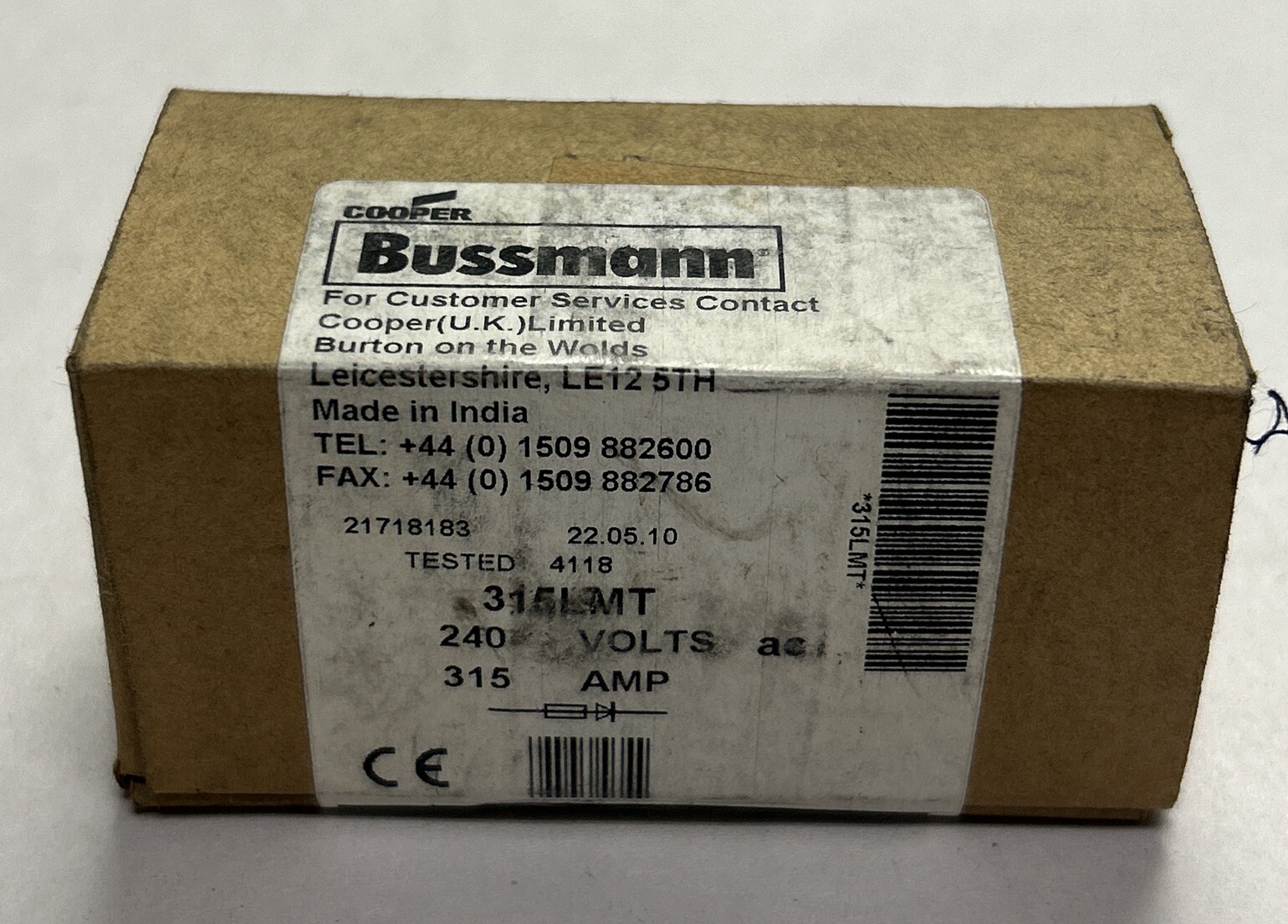 COOPER BUSSMANN.315LMT,FUSE 315A 240V NEW | eBay