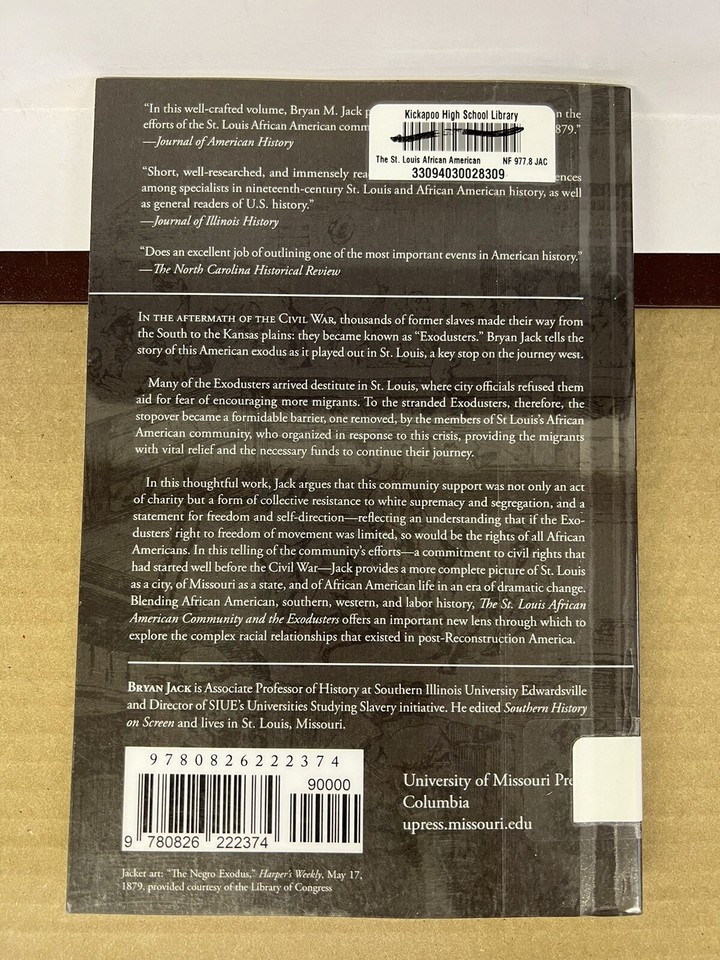 The St. Louis African American Community and the Exodusters by Bryan ...