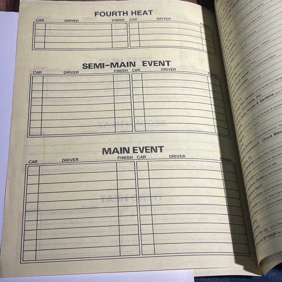 Vintage Colorado National Speedway USAC Midget Race Program | eBay