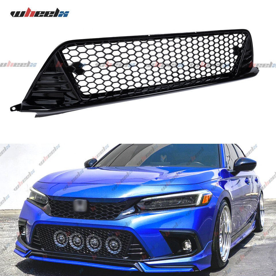 For 2022 2023 2024 Honda Civic Type R FL5 Front Lower Grill Mesh Gloss ...