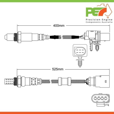 2x New * OEM * Pre-Cat & Post-Cat Oxygen Sensors For Porsche Cayenne 3 ...