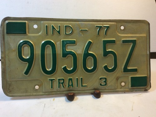 Vintage Indiana License Plate - - Single Plate 1977 Man Cave Barware | eBay