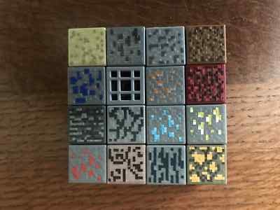 Minecraft Mini Blocks - 16 included - 1 inch - Element blocks - Great ...