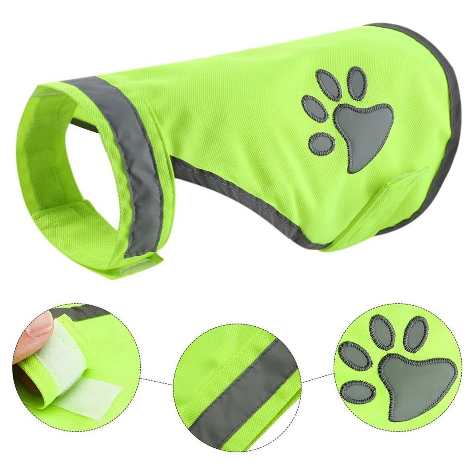 Greyhound Hi Vis Dog Coat Size L Large High Visibility Pet Safety Vest ...