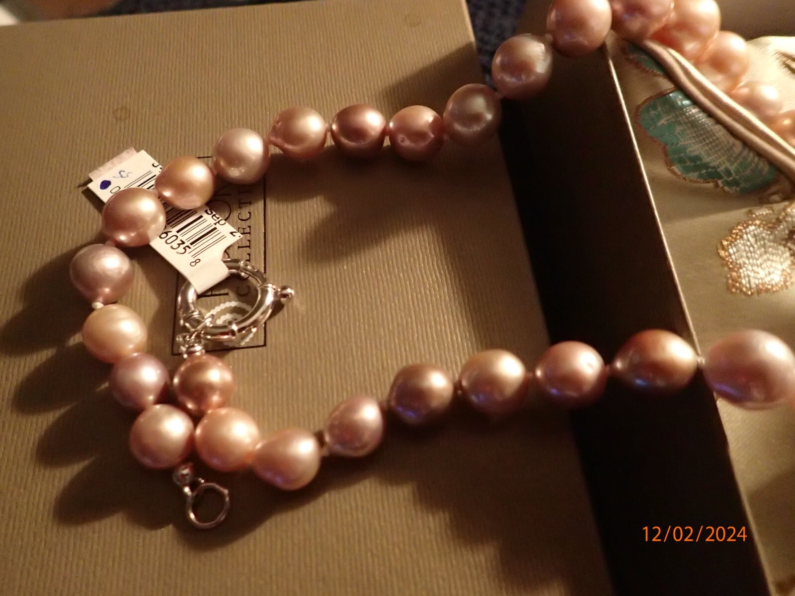 Honora Graduated Ming Pearl Necklace w/ Large Spring Ring QVC J426035 ...
