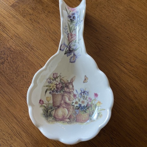 Cracker Barrel Bunny Rabbit SPOON REST Easter Treasure Ceramic | eBay