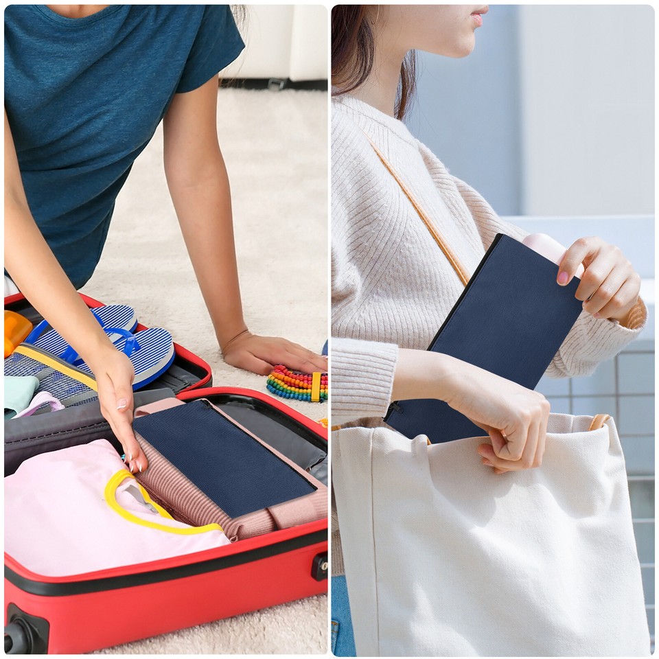 3Pcs Bank Deposit Bag, Zippered Safe Pouch Storage Organizer for Money ...