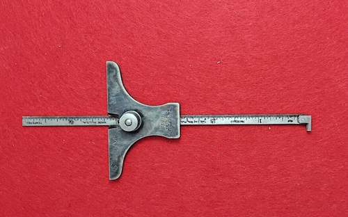 The Lufkin Rule Co. No.511 Steel Rule Depth and Angle Gage; 0-6” Range ...