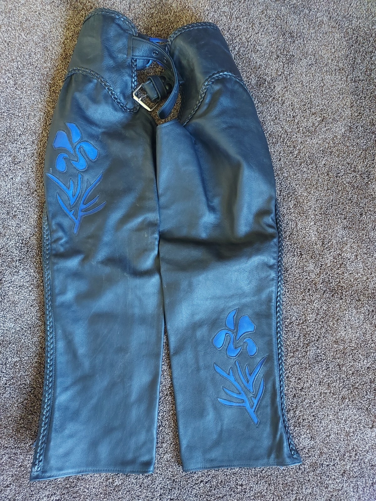 Purple Hog genuine leather Chaps Women’s adjustable 30” x 30” Small ...