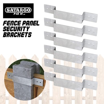 Fence Panel Security Bracket Anti-Rattle For 4" Post Support Galvanised ...