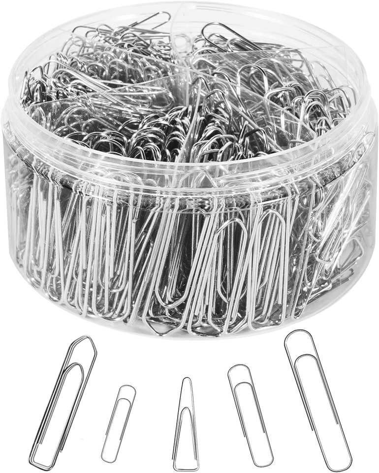 Paper Clips Assorted Sizes 580 PCS, Paperclips, Small Medium and Large ...