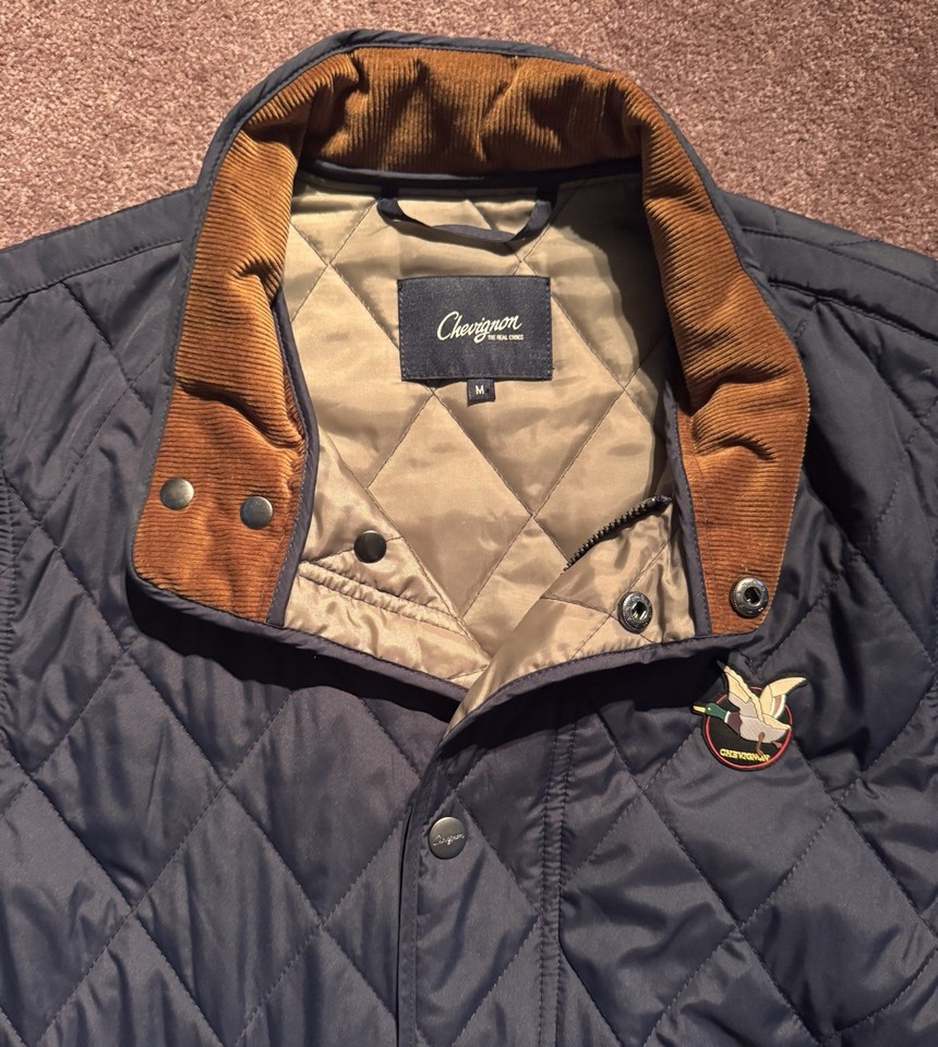 Chevignon Jacket/Convertible Vest Sz M Blue Puffer Quilted Classic Duck Logo | eBay