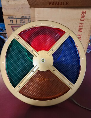 Vtg MCM Colortone Roto-wheel Rotating Light 4 Color For Aluminum Xmas ...