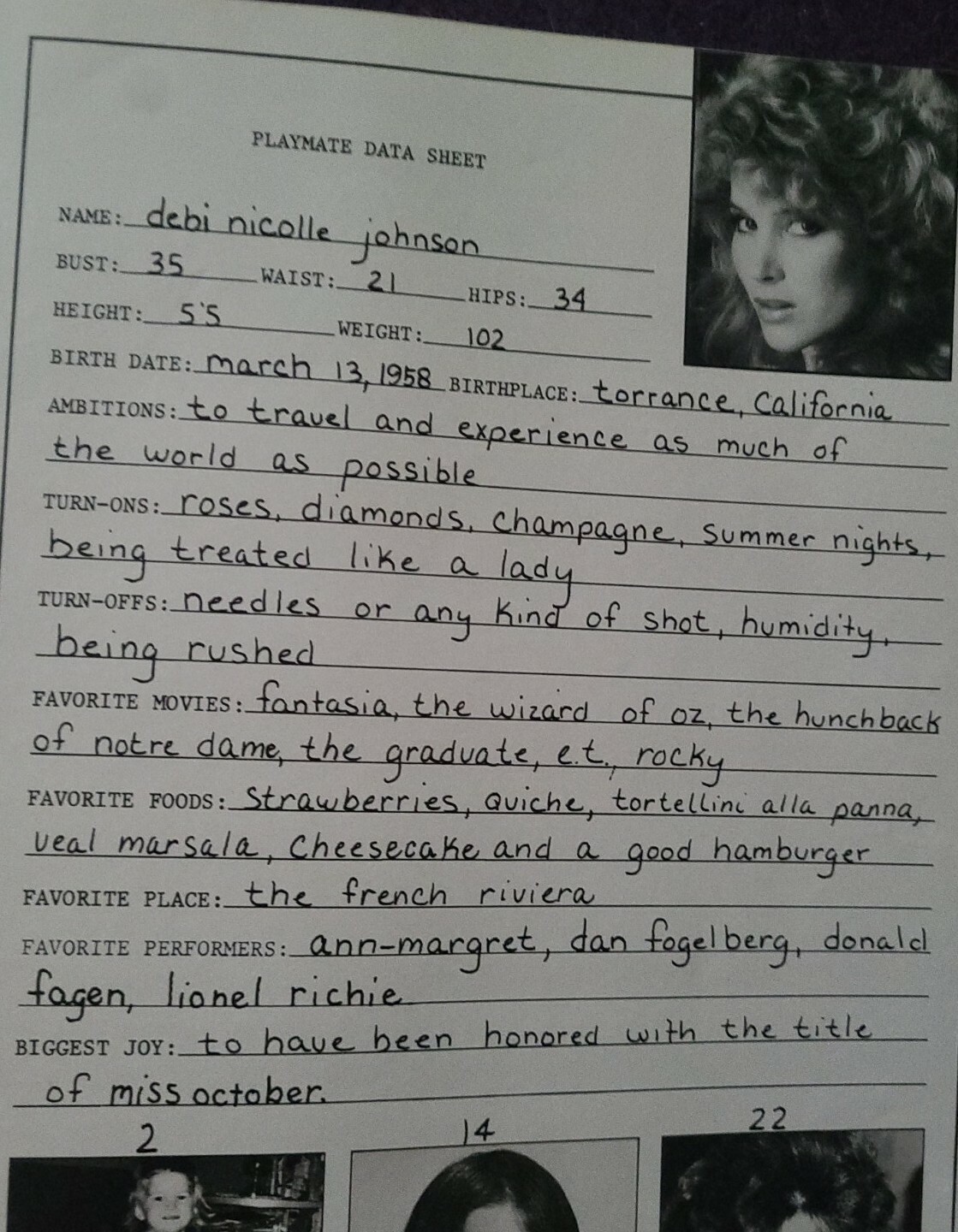 David Letterman Debi Johnson Girls Of Brazil Playboy Magazine Oct 1984 ...