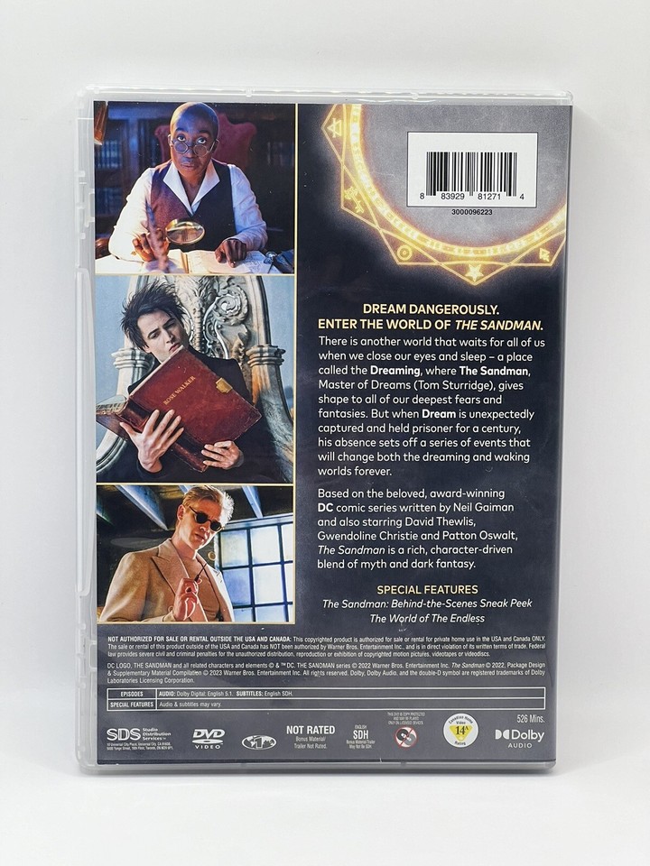 The Sandman: The Complete First Season [2022 3 Disc DVD] Tom Sturridge ...