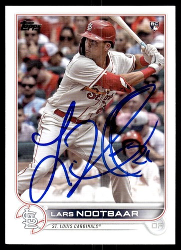 2022 Topps Lars Nootbaar Rookie Auto St. Louis Cardinals #58 Card COA ...