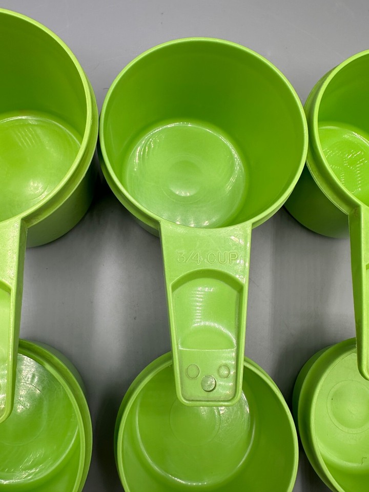 Vintage Tupperware Replacement Nesting Apple Green Measuring Cups