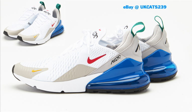 Buy Nike Air Max 270 Shoes White Royal Blue University Red DV3731-100 ...