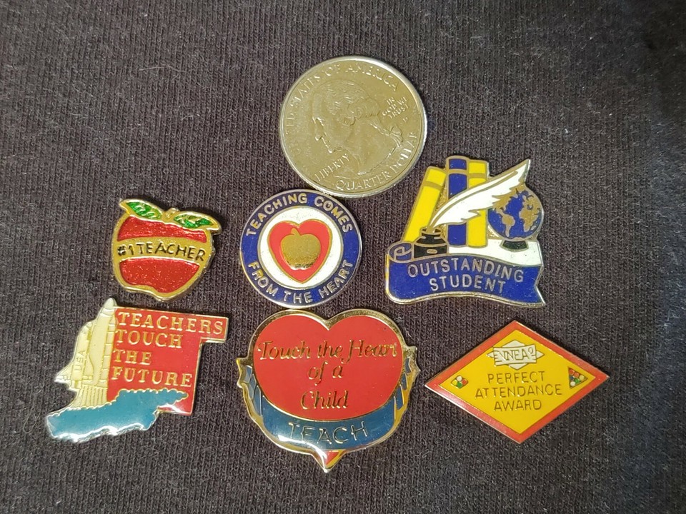 Lot of 6 Enamel Pins Teacher Educator | eBay