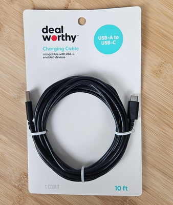 Deal Worthy USB-A to USB-C 10 Ft Charging Cable Output DC 5V/3A | eBay